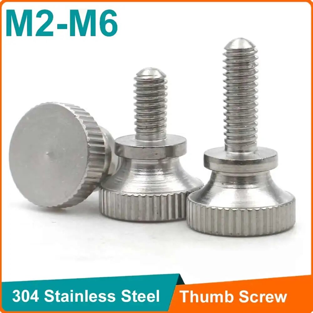 DUOJI Болты с ручкой из нержавеющей стали 304 M2-M6 длина 3-35 мм M4 x 12mm, 2pcs