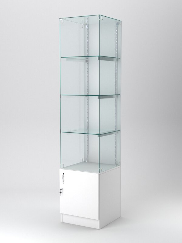 Витрина "астерия" №106 (без дверки, задняя стенка - ДСП), Белый