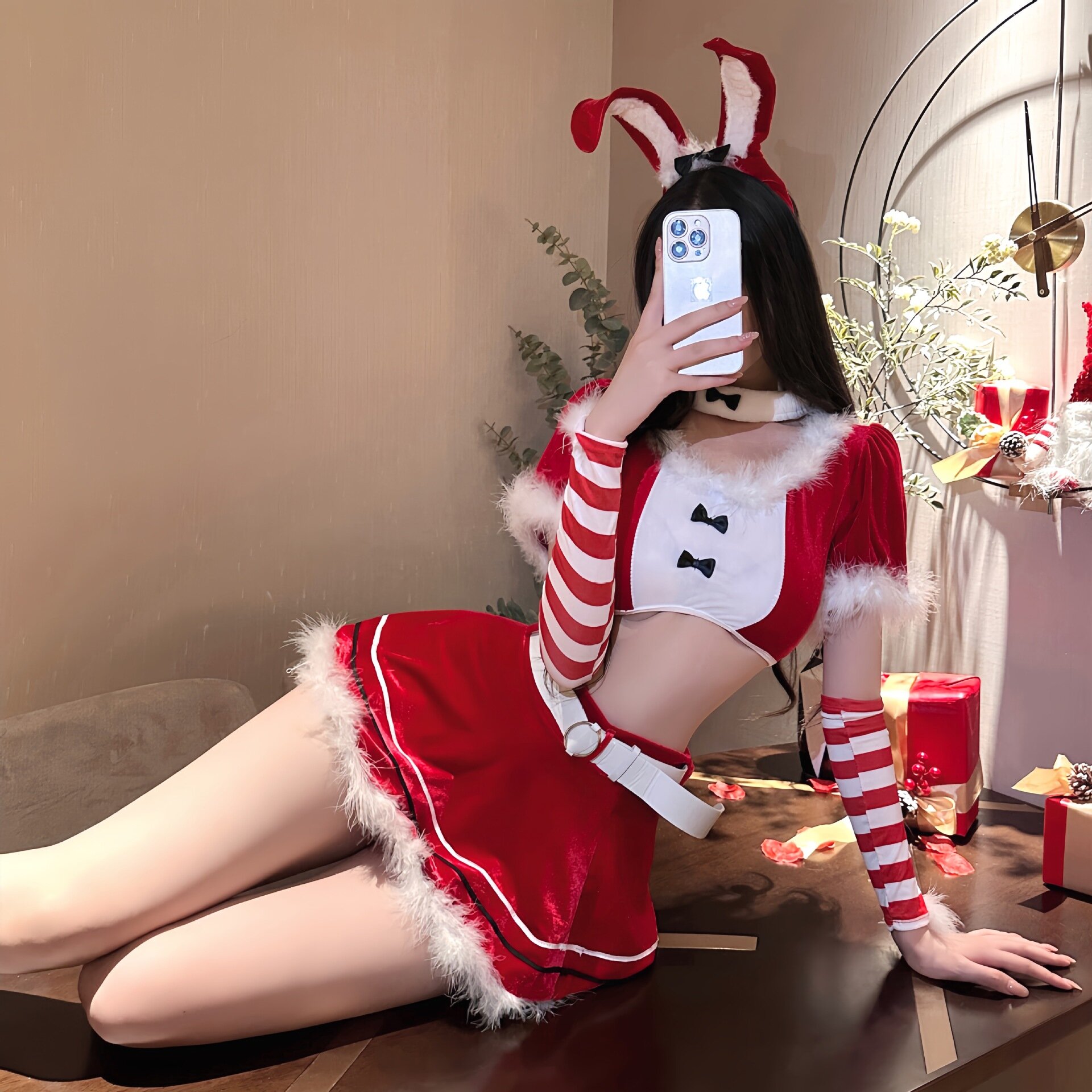 Костюм "Злой Кролик", для выступления, женский, красный