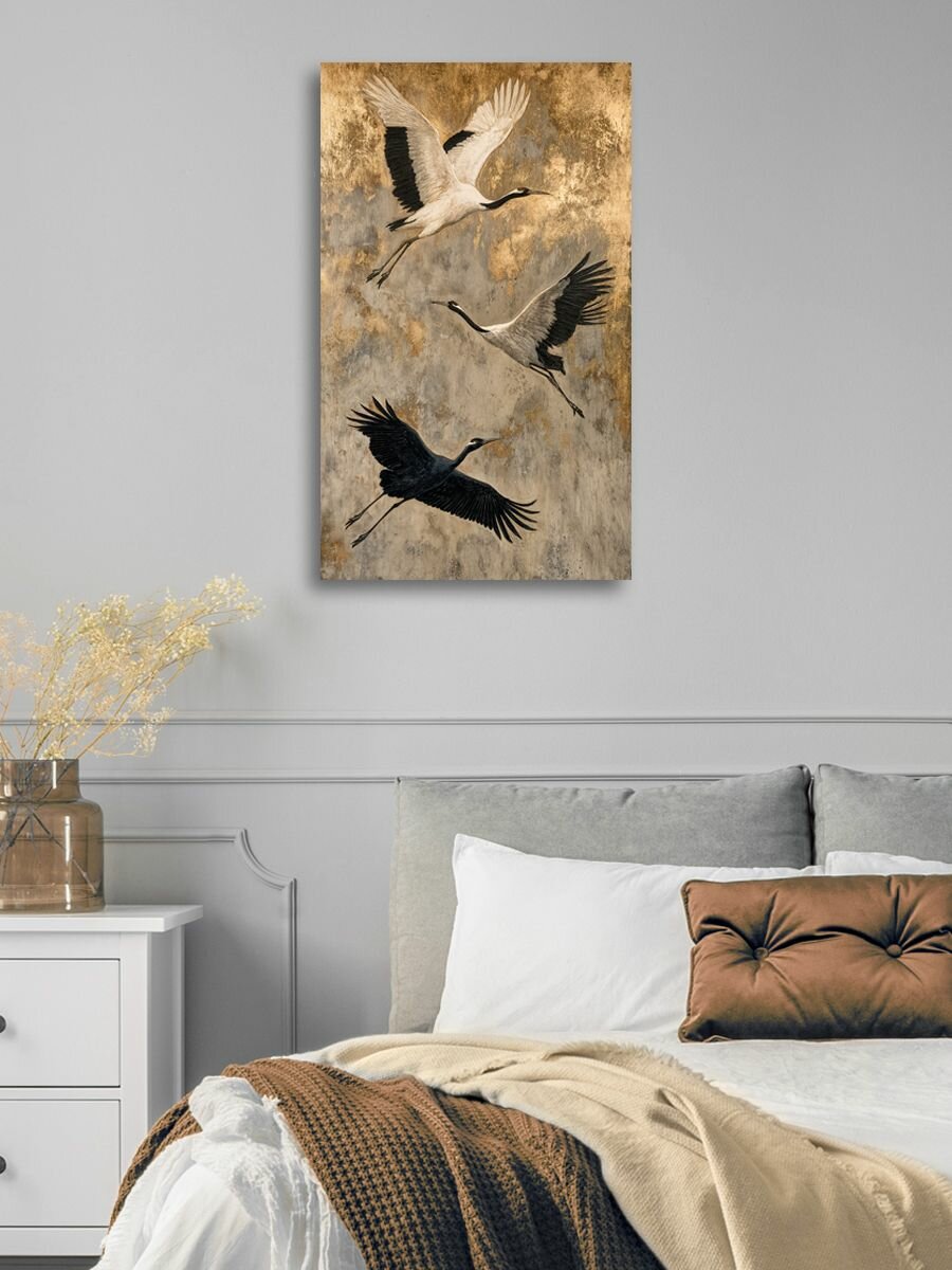 Картина на холсте LOFTime 60х100 Журавли КБ-1725-60100