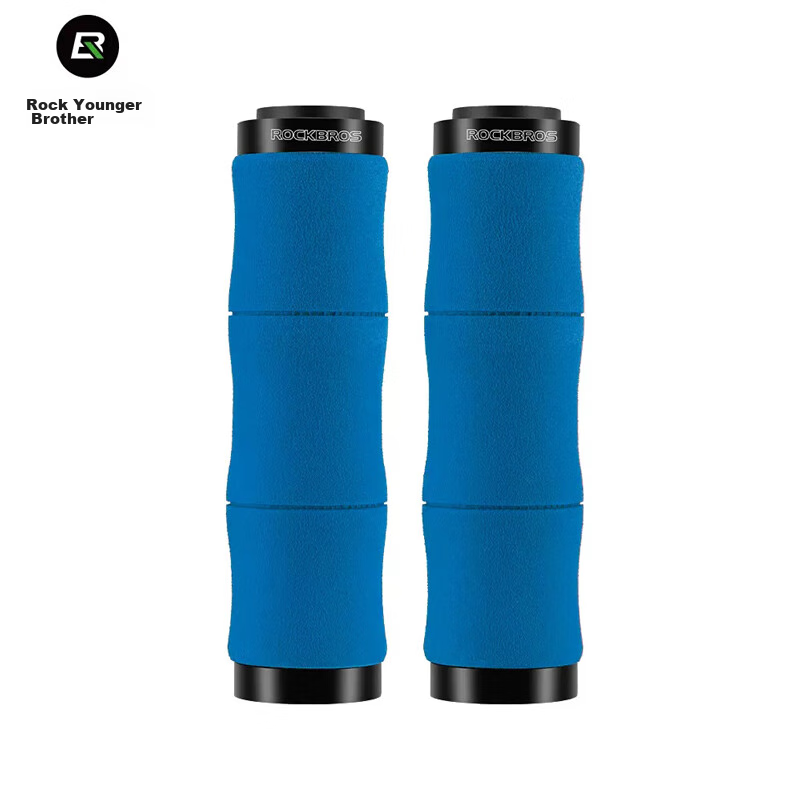 Luoke Brothers Bicycle Foam Handlebar Cover, Mountain Bike Lock-On Handlebar, Non-Slip Comfortable Shock-Absorbing Cycling Accessory for Men, Blue