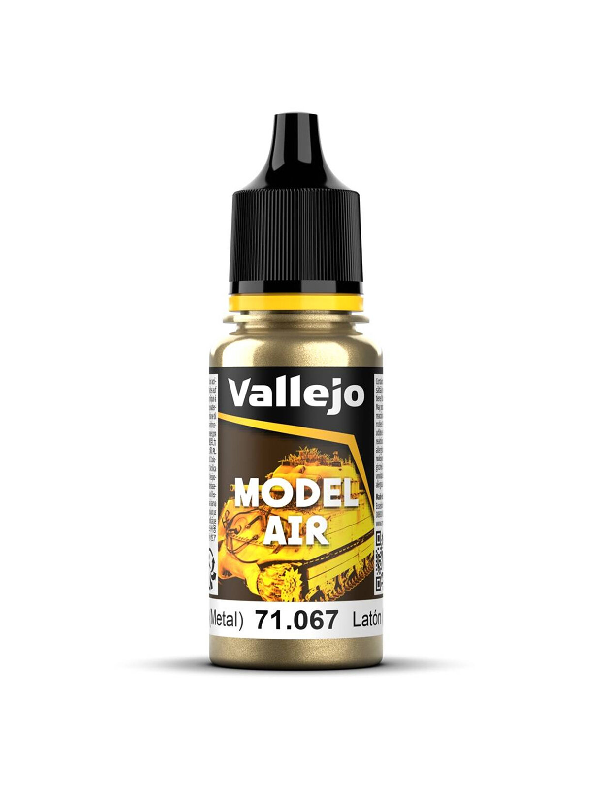 Краска акриловая для аэрографа Vallejo серии Model Air - Bright Brass Metallic 71067, 18 мл