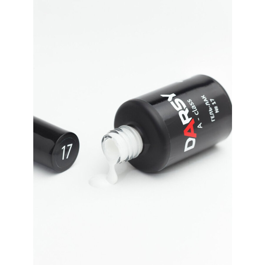 DARSY, Гель-лак белый теплый № 17, 8 мл