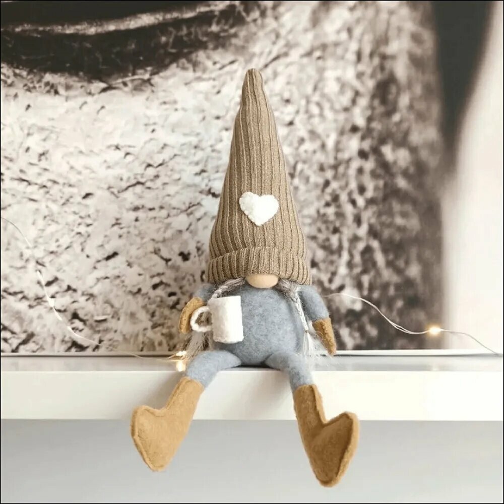 Скандинавский гном Новогодний. Девочка Правша. Украшение для дома, Новогодний сувенир.