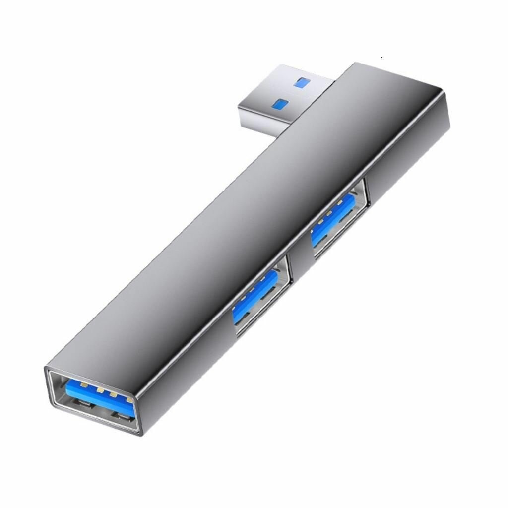 USB-концентратор, Боковой изгиб USB A90 к разветвителю USB3.0/2.0-серый