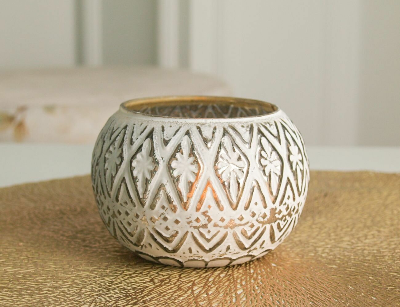 Декоративный подсвечник курт, стекло, серебряный, 10 см, Koopman International A68101140