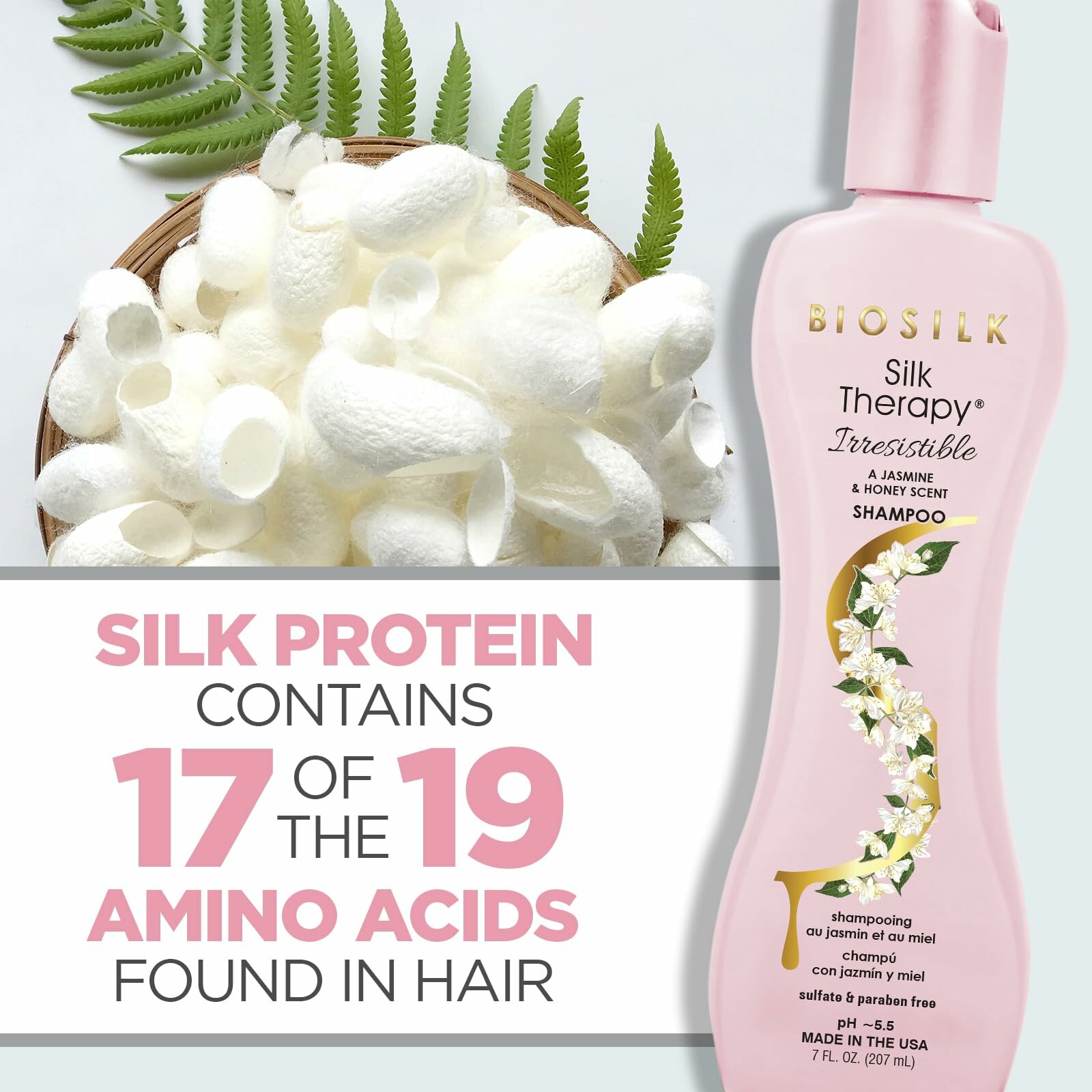 BioSilk Irresistible Shampoo - Шампунь с Жасмином и Медом для всех типов волос 207 мл