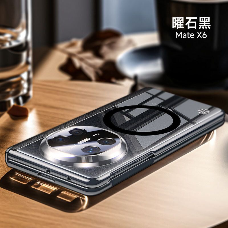 Чехол для Huawei Mate X6/Хуавей Мате X6, soft touch, чехол-кардиомонитор, поликарбонат (PC), защита камеры, ударопрочный, усиленные углы, Huawei, Huawei Mate X6, black,