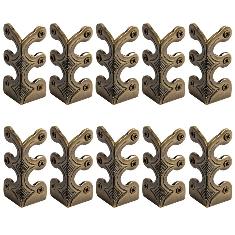 Металлические уголки для плинтуса, бронзовые, 10 шт.