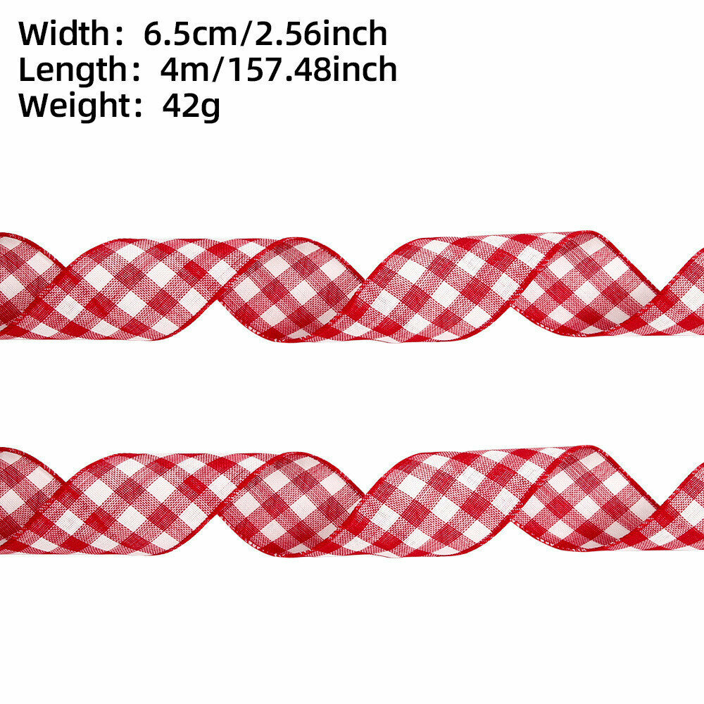 Styleh праздничная лента рождественская 6 5 см полиэстер упаковка для подарков для diy украшения и для вечеринки