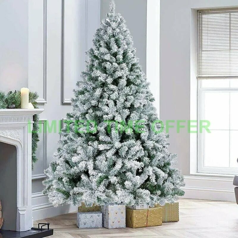 Искусственная новогодняя ёлка, 180см, белая, заснеженная, ПВХ + флок 800 единиц