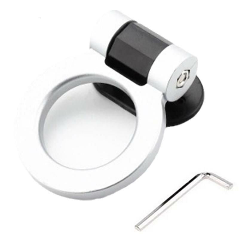 Универсальные красные крюки для буксировки автомобиля, Серебро - Круглый