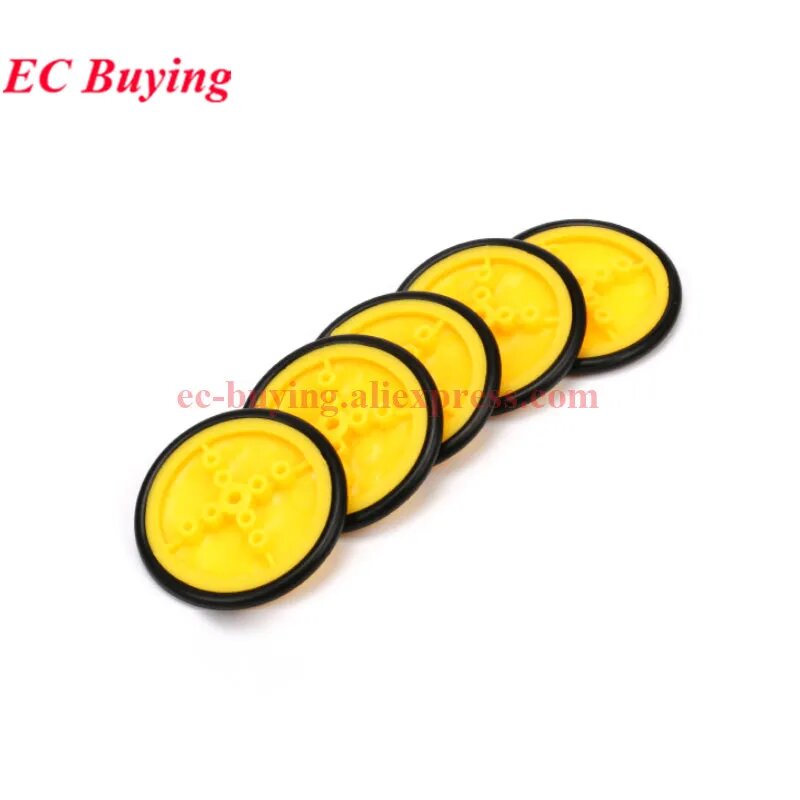 Пластиковое шасси для робота с резиновым колесом 40 мм EC Buying 5pcs