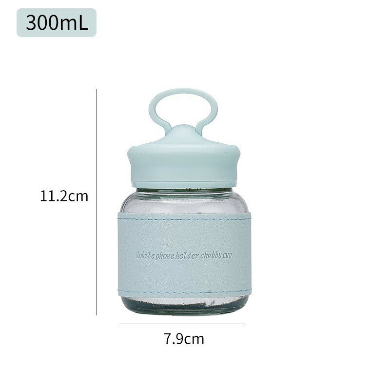 Мини-шейкер для воды Mini fat cup с держателем для мобильного телефона, синий