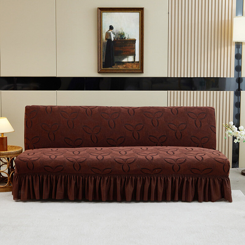 Чехол для дивана без подлокотников, утолщенный, полный обхват, эластичная ткань, чехол для дивана-кровати, складной, универсальный для всех сезонов