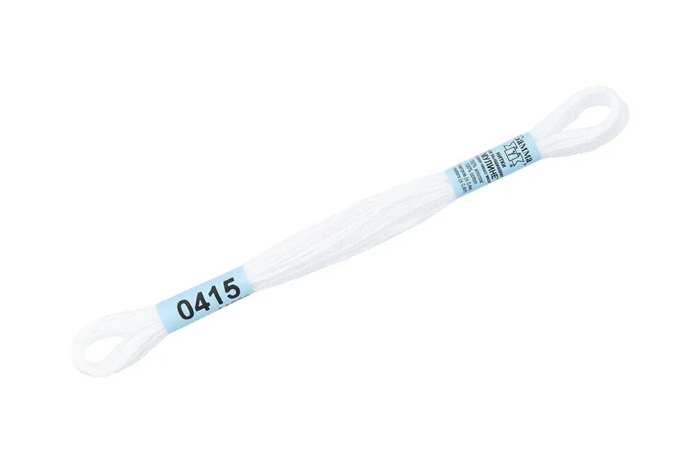 Мулине "Gamma" ( 0207-0819 ) 100% хлопок 8 м №0415 белый