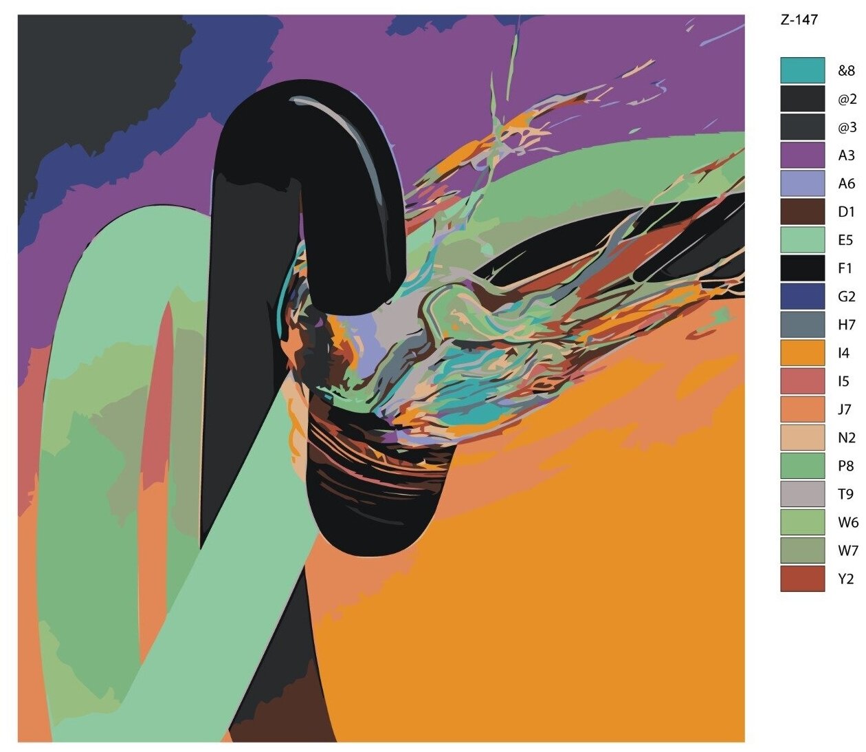 Картина по номерам Z-147 "Абстракция" 40x40