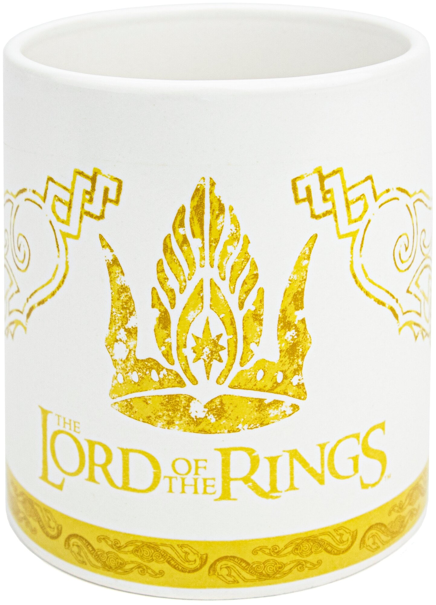 Кружка керамическая (325 мл). Властелин колец белая с рисунком
