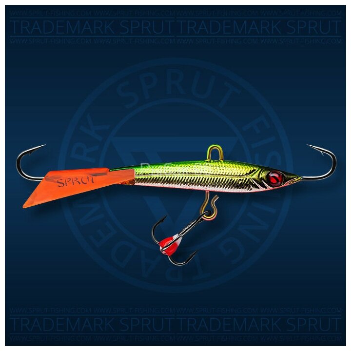 Балансир рыболовный для зимней рыбалки Sprut Hiko №7 18г 70мм GGR-EP+тр. с ф/к