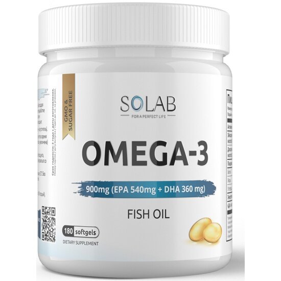 БАД Solab Omega-3 900 мг 180 капсул