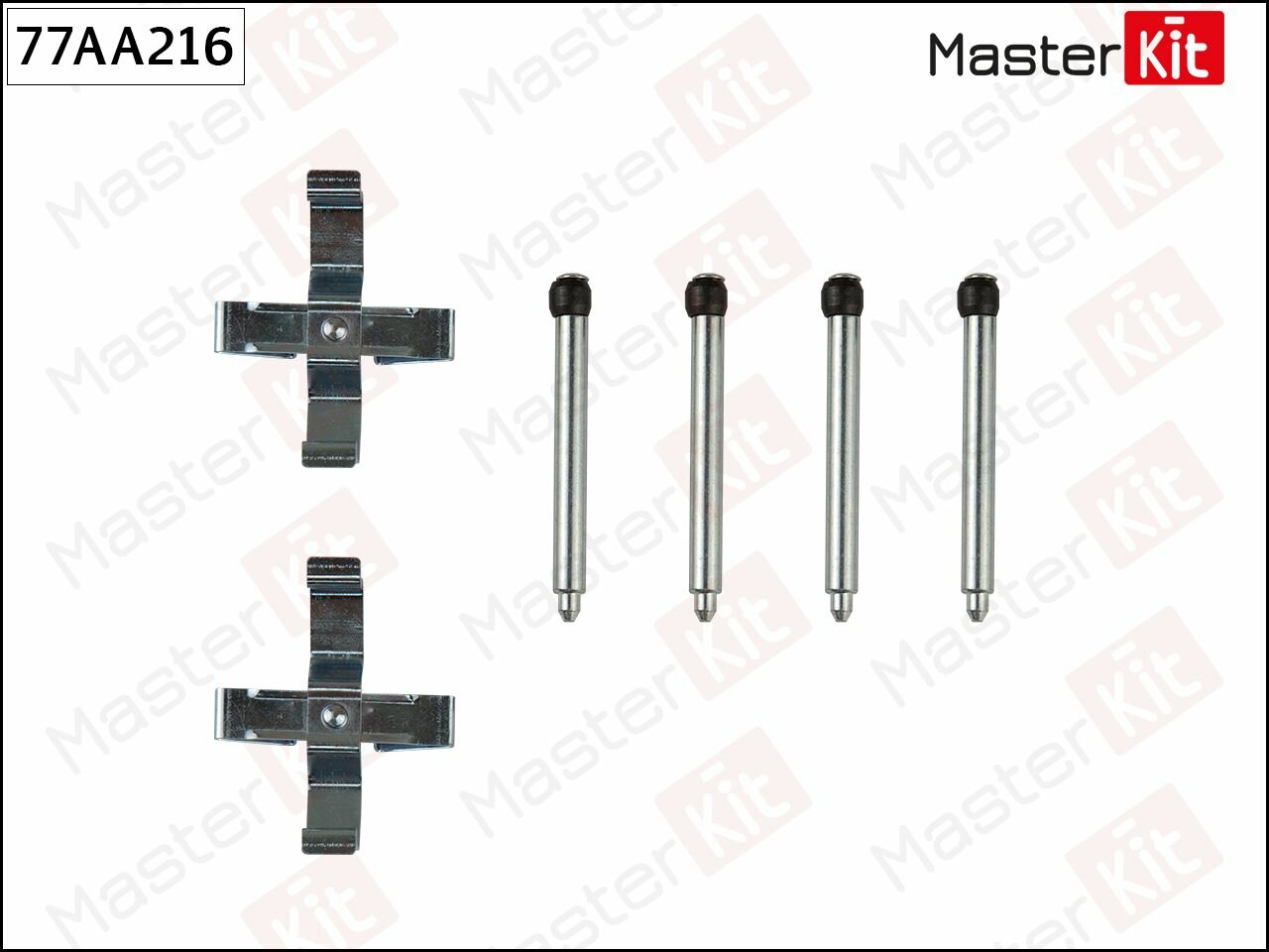 Комплект установочный тормозных колодок Opel Omega BV94 94-03Saab 9-3YS3D 98-03 MasterKit 77AA216