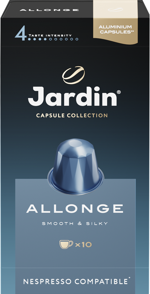 Кофе молотый в капсулах JARDIN Allonge жареный, 10кап x 5 упаковок
