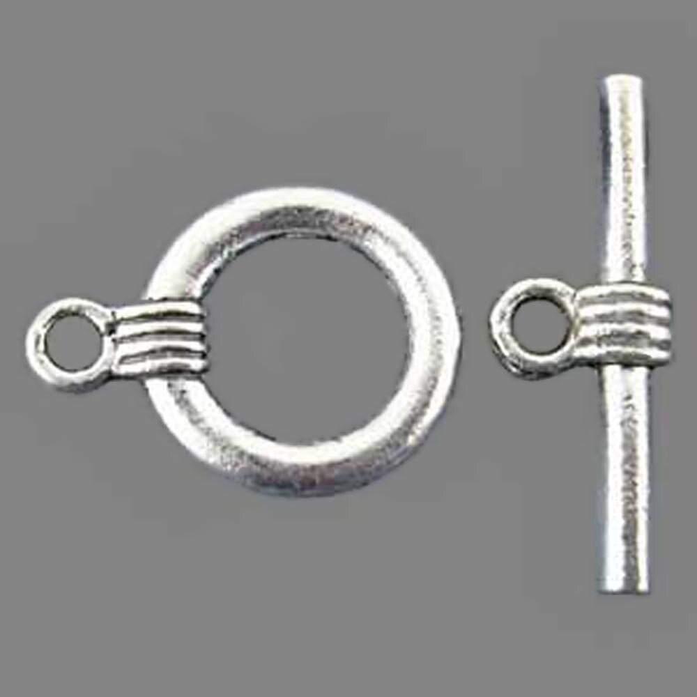 Фурнитура для бижутерии Тогл Модерн 0002626 серебряный цвет 20x15 мм (застежка 25x9 мм), цена за 2 шт.