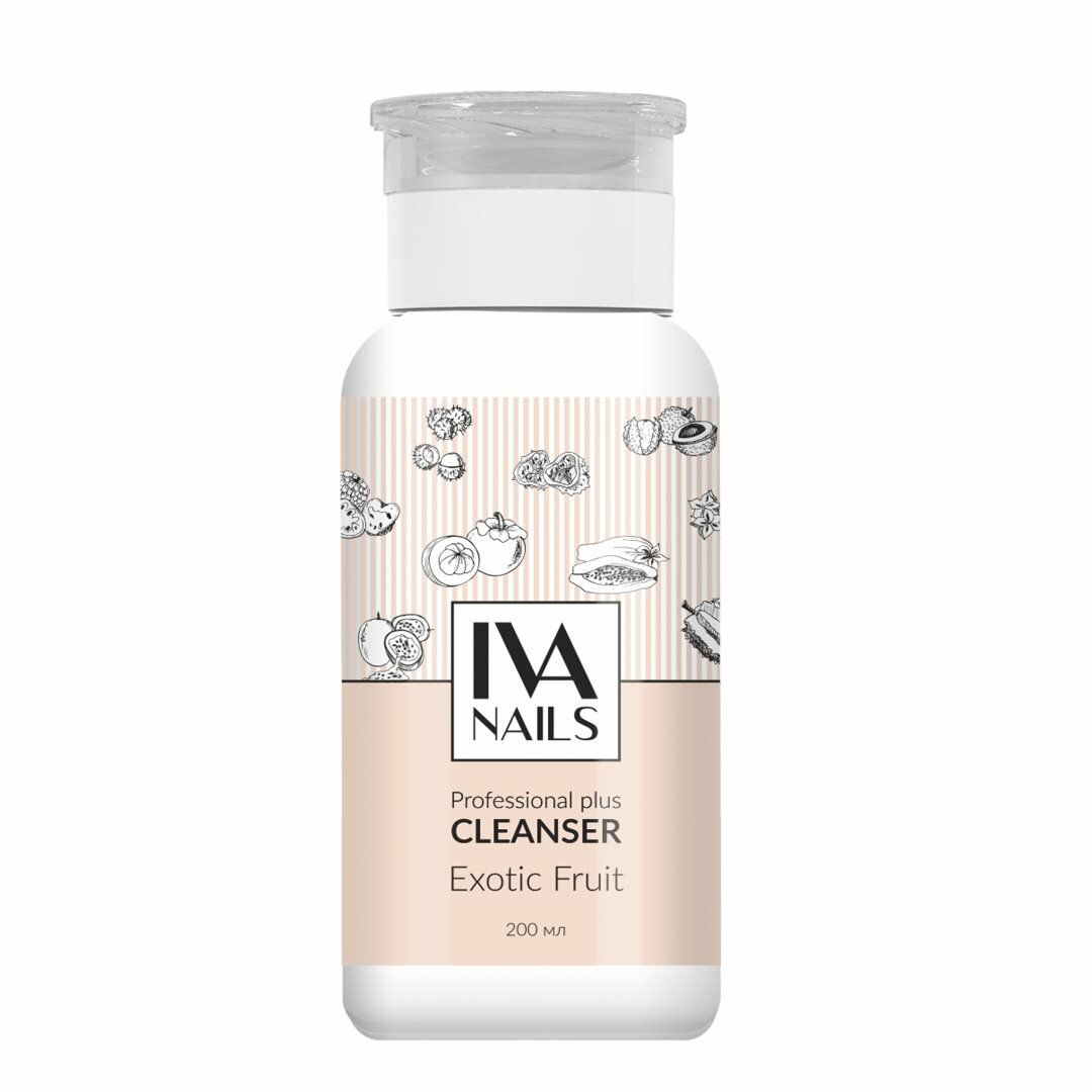 Обезжириватель для ногтей Exotic Fruit IVA NAILS (помпа), 200 мл