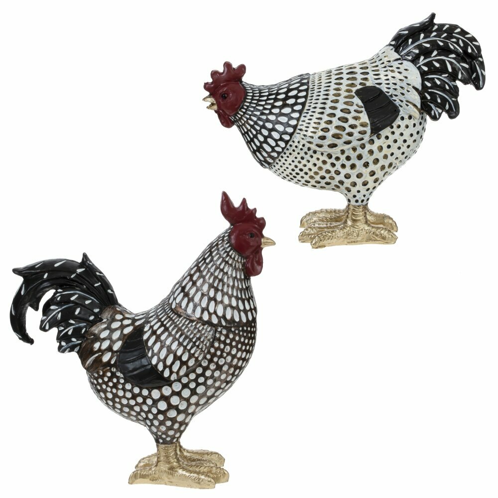 Фигурка декоративная "Петух"/"Курица",2 вида (цена за 1 штуку) L13 W5,5 H15 см.