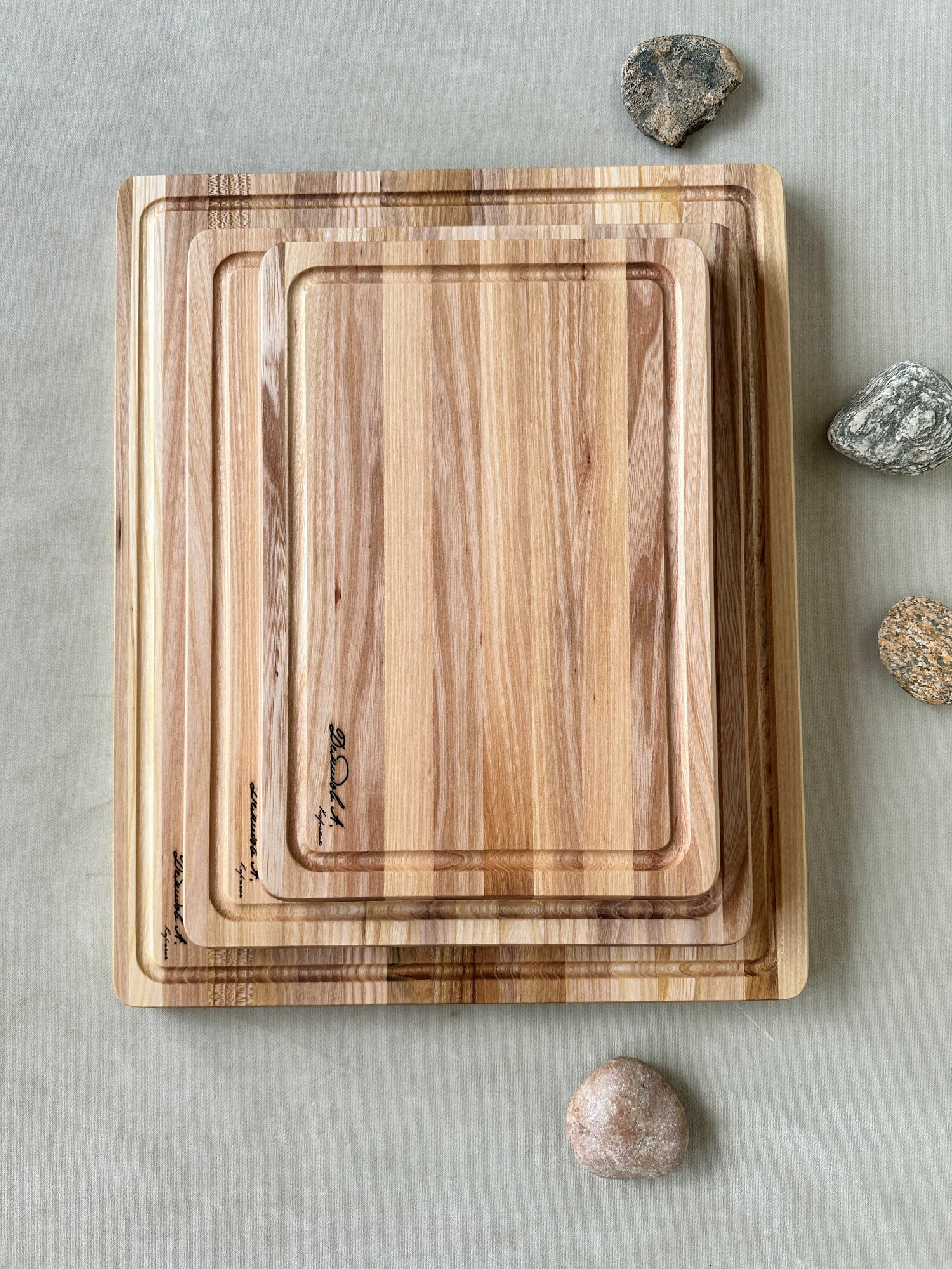 Разделочная доска мастершеф большая 55 x 45 (см), карагач светлый