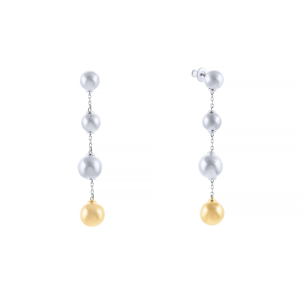 Серьги с подвесками, серебро, 925 проба