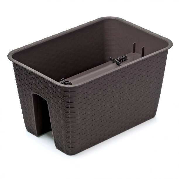 Балконный ящик пластиковый RATOLLA коричневый 39,5 х 28 х22,5 см 13 л