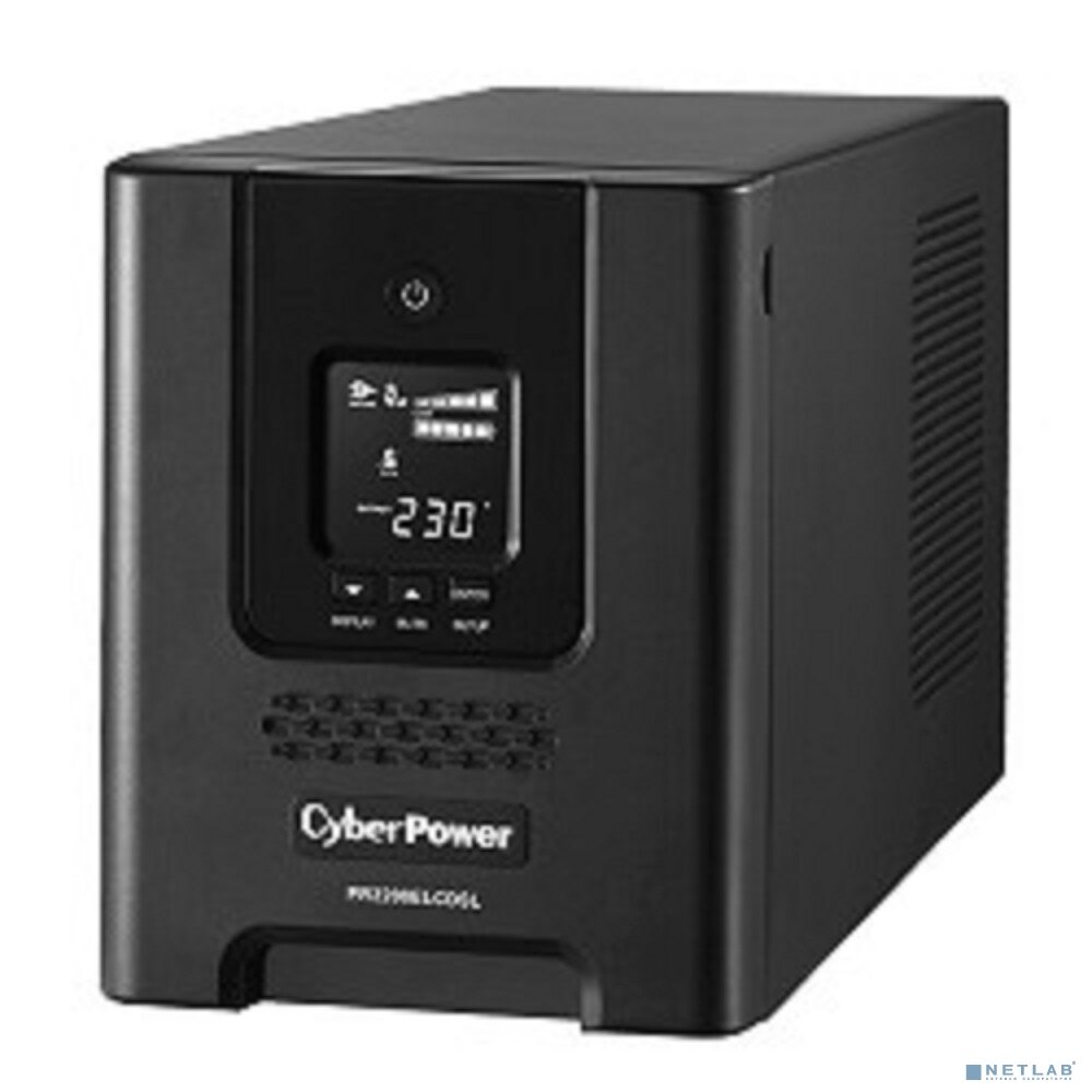 ИБП CyberPower PR2200ELCDSL {Line-Interactive, Tower, 2200VA/1980W USB/RS-232/EPO/SNMPslot (8 С13, 1 C19) 12В/9 Ач х 4}