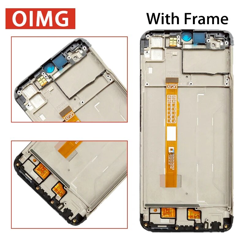 6,35 "качество AAA для Vivo Y11 (2019) ЖК-экран сенсорный дигитайзер в сборе Замена Black With Frame