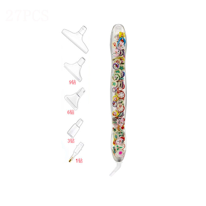 2026 Новейший набор инструментов для алмазной живописи с резиновым точечным пером, замена головки пера, комбинация, экспортный узор, новинка