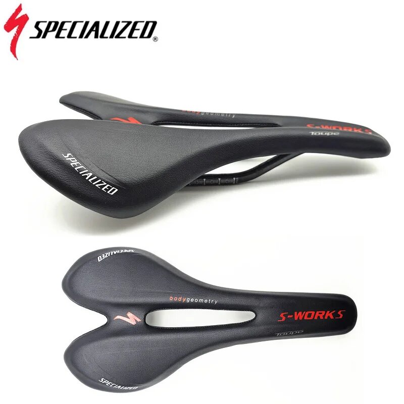 Седло PU+углеродное волокно для горных велосипедов, красное/белое Черный, S - W O R K S