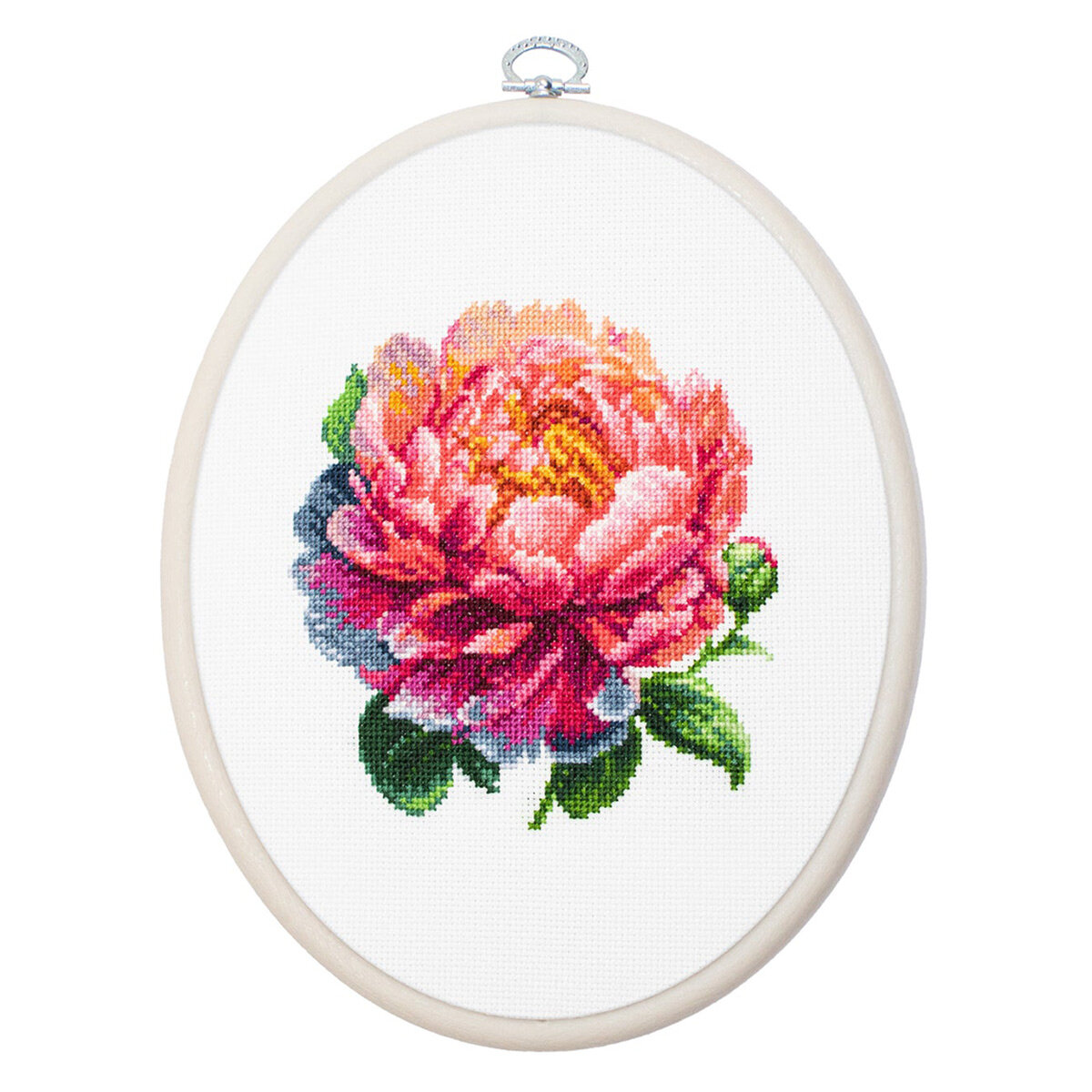 Набор для вышивания крестиком 'Пион яркий', 12*12 см, Luca-S