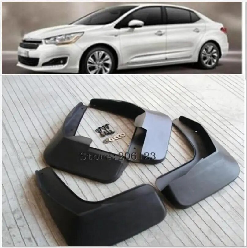 Комплект автомобильных брызговиков для 2013-2017 Citroen C4 Sedan C4L C4 L, брызговики, брызговики, грязеотталкивающие щитки крыло брызговиков 2014 2015 2016