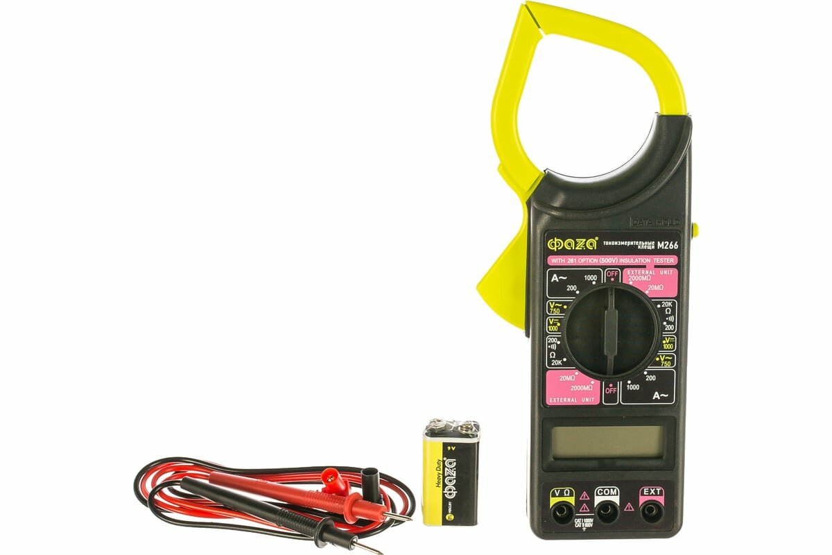 Фаза Токоизмерительные клещи M266 5000650 - измерение тока и напряжения, диапазоны тока
