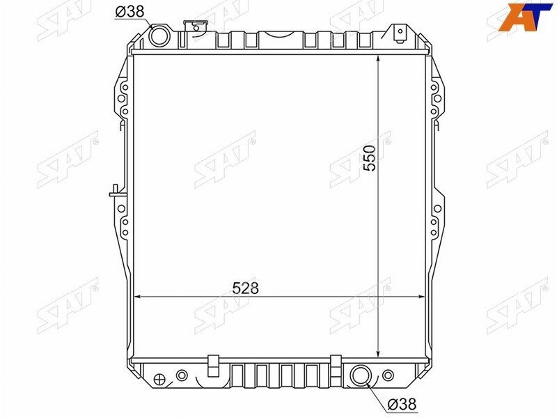 . SAT Радиатор охлаждения двигателя для Mitsubishi Delica 97-07 / Toyota 4Runner 89-95 / Hilux Surf 89-95