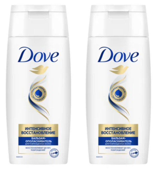 Бальзам-ополаскиватель Дав Hair Therapy, Интенсивное восстановление, 100 мл, 2 шт