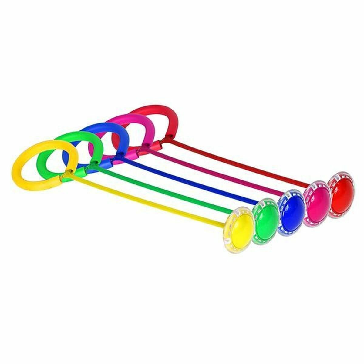 Нейроскакалка на ногу со светящимся роликом, PA, PP, PVC, PU,61x15x9см, (цвет в ассортименте) SILAPRO