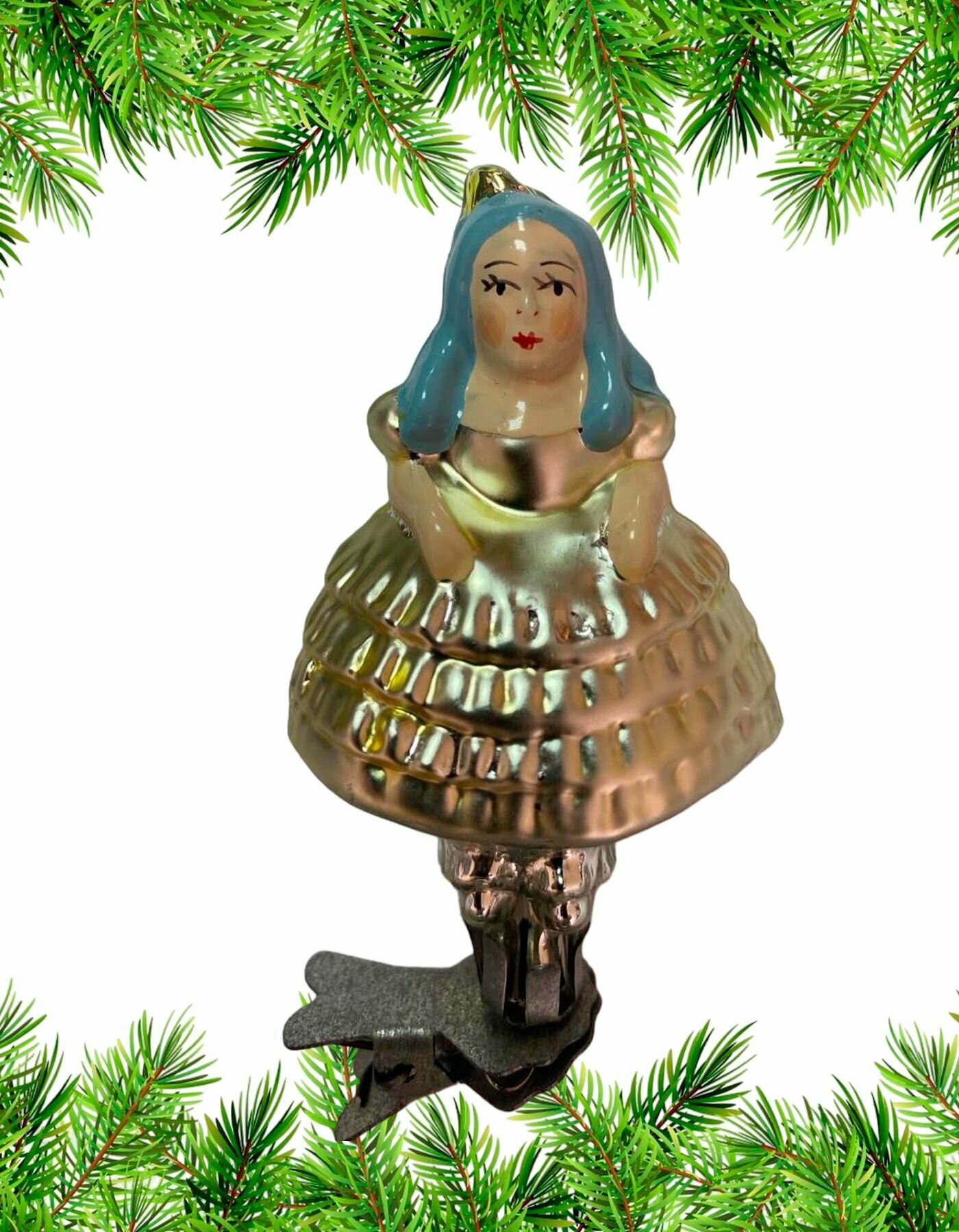 Игрушка на елку Мальвина 8см копия 1960-х
