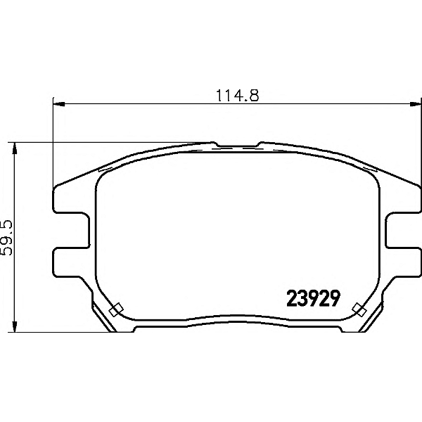 MINTEX mdb2325 (0446548040 / 0446548050) колодки тормозные дисковые передн. rx (mcu15)