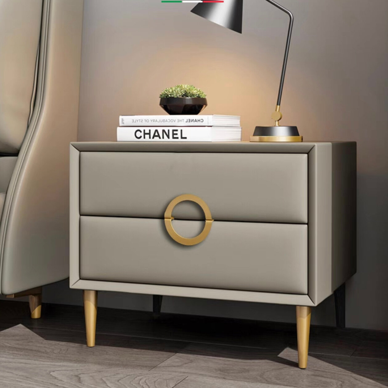 Прикроватная тумбочка Markul (Бежево-серый)