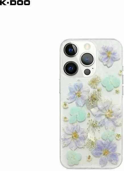 Чехол ультратонкий K-DOO Flowers для iPhone 14 Pro (натуральные цветы-сухоцветы).