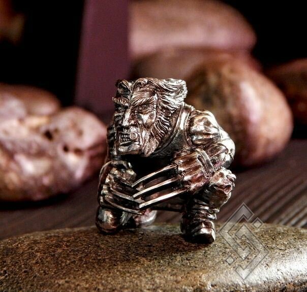 Росомаха - Люди Икс X - Марвел Комиксы - Супергерой - Wolverine - X-Mens - MARVEL Comics - Бусина на Темляк - Темлячная Бусина - Брелок - Фигурка