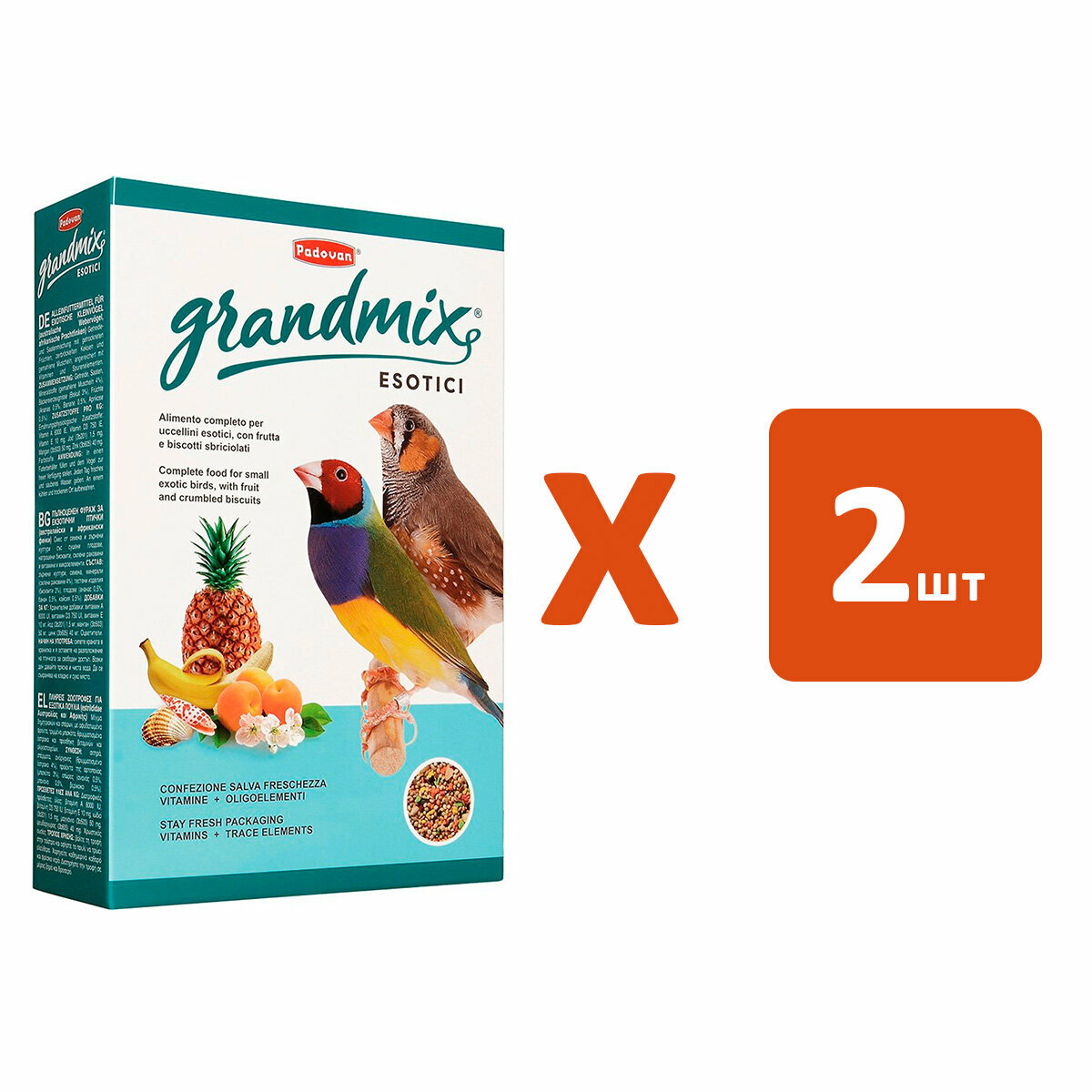 PADOVAN GRANDMIX ESOTICI корм для экзотических птиц (400 гр х 2 шт)