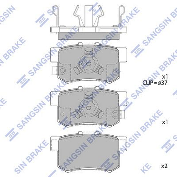 HI-Q SP2116 sp2116 колодки дисковые задние\ Honda (Хонда) cr-v / fr-v 1.7i / 1.8i / 2.0i / 2.2ctdi 02