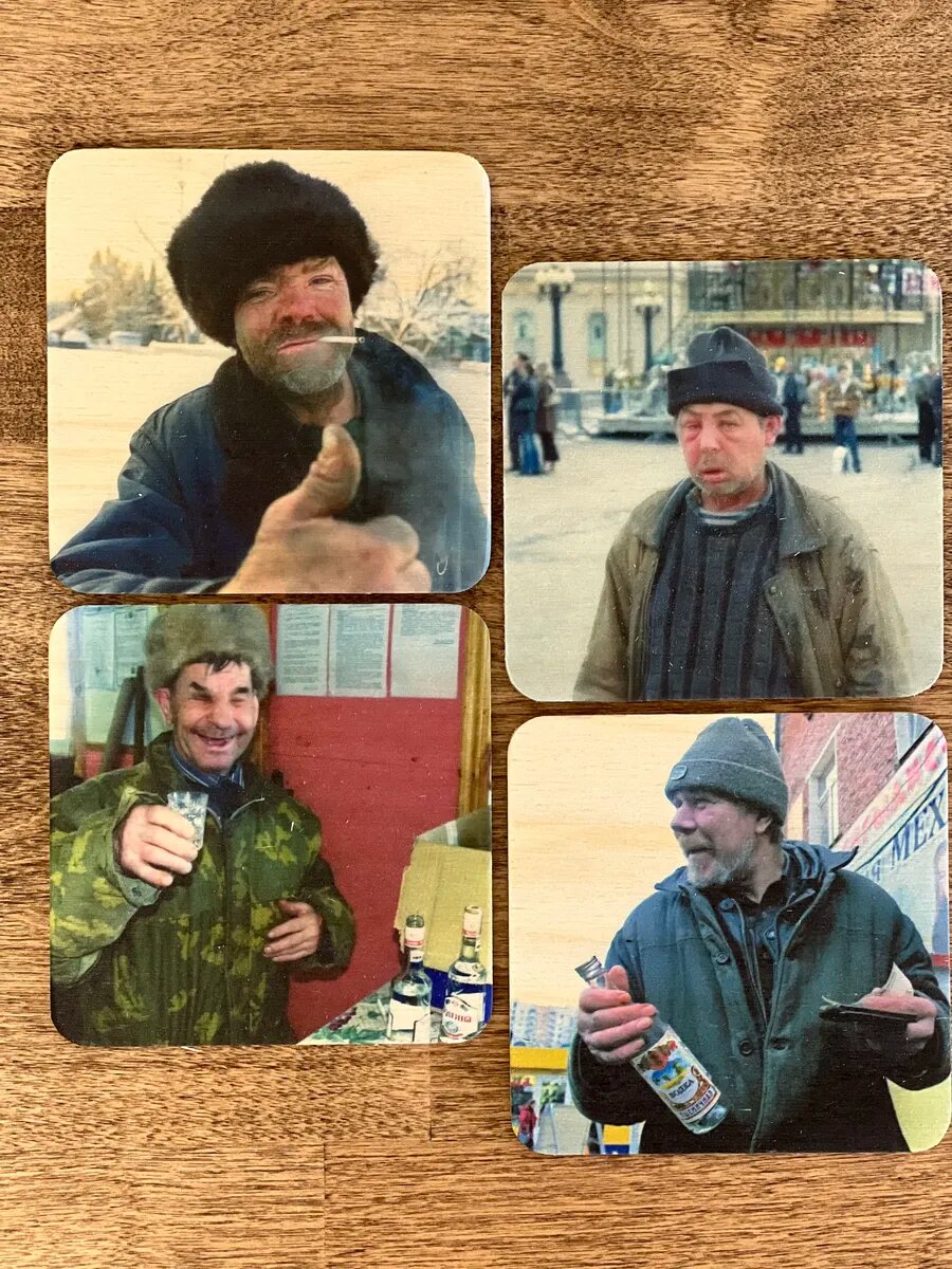 Подставка под кружку и стаканы мем 4 шт